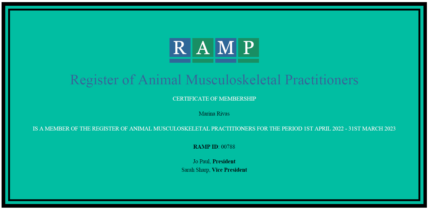 Marina Rivas - Animal Osteopath